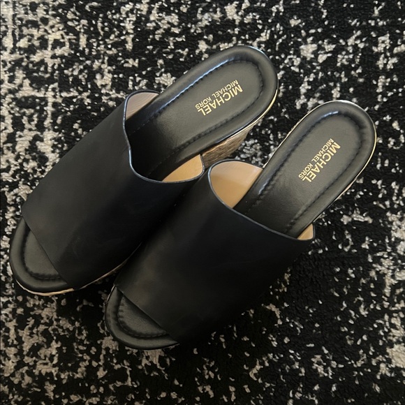 Michael Kors | Shoes | Michael Kors Black Mules | Poshmark
